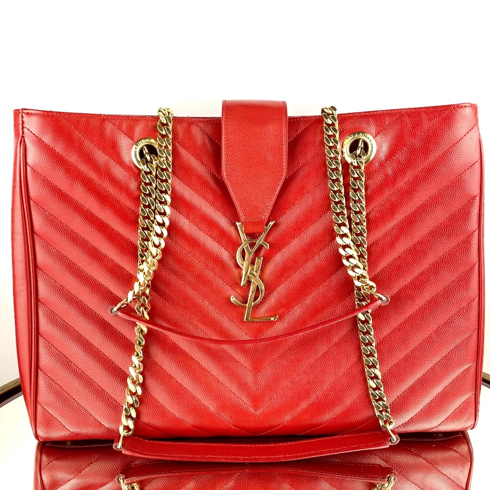 Ysl Red Cassandre Tote. - Gem